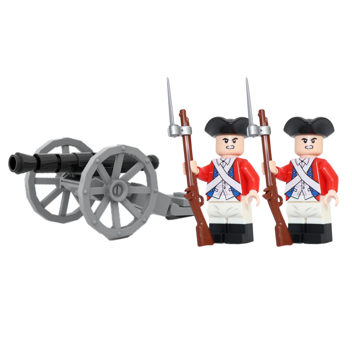 British Army Battlepack with Six Pounder Cannon and 2x British Soldier ...
