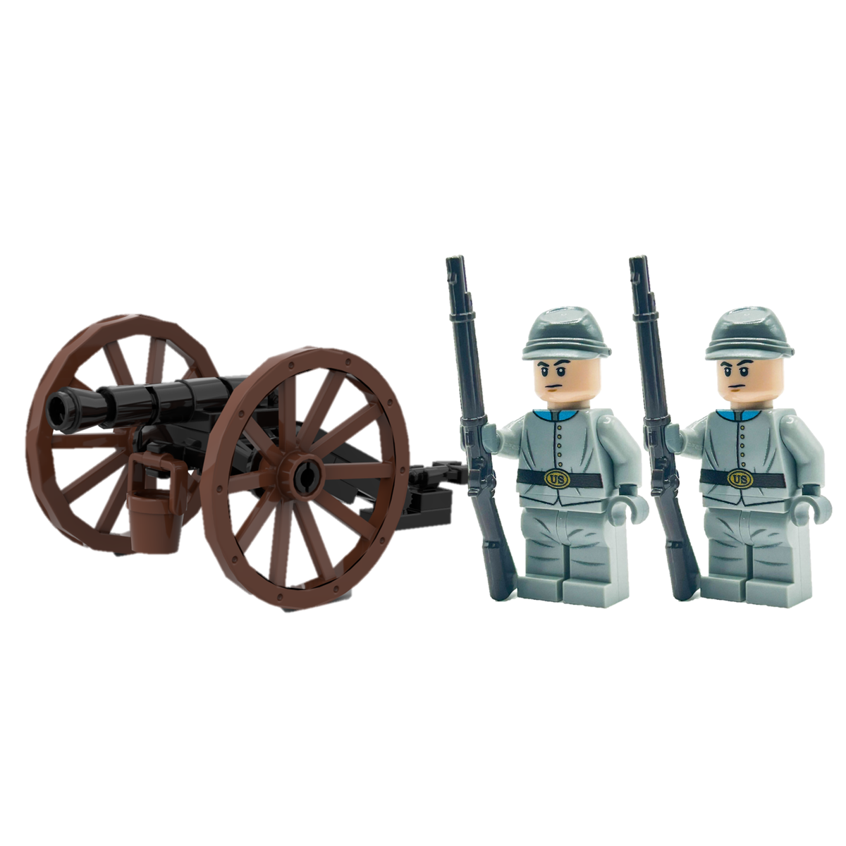 Confederate Army Civil War Battlepack with Cannon and 2x Confederate S ...
