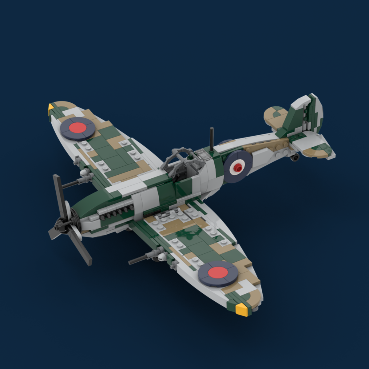 Submarine SPITFIRE - WWII British Fighter Aircraft with WWII British P ...